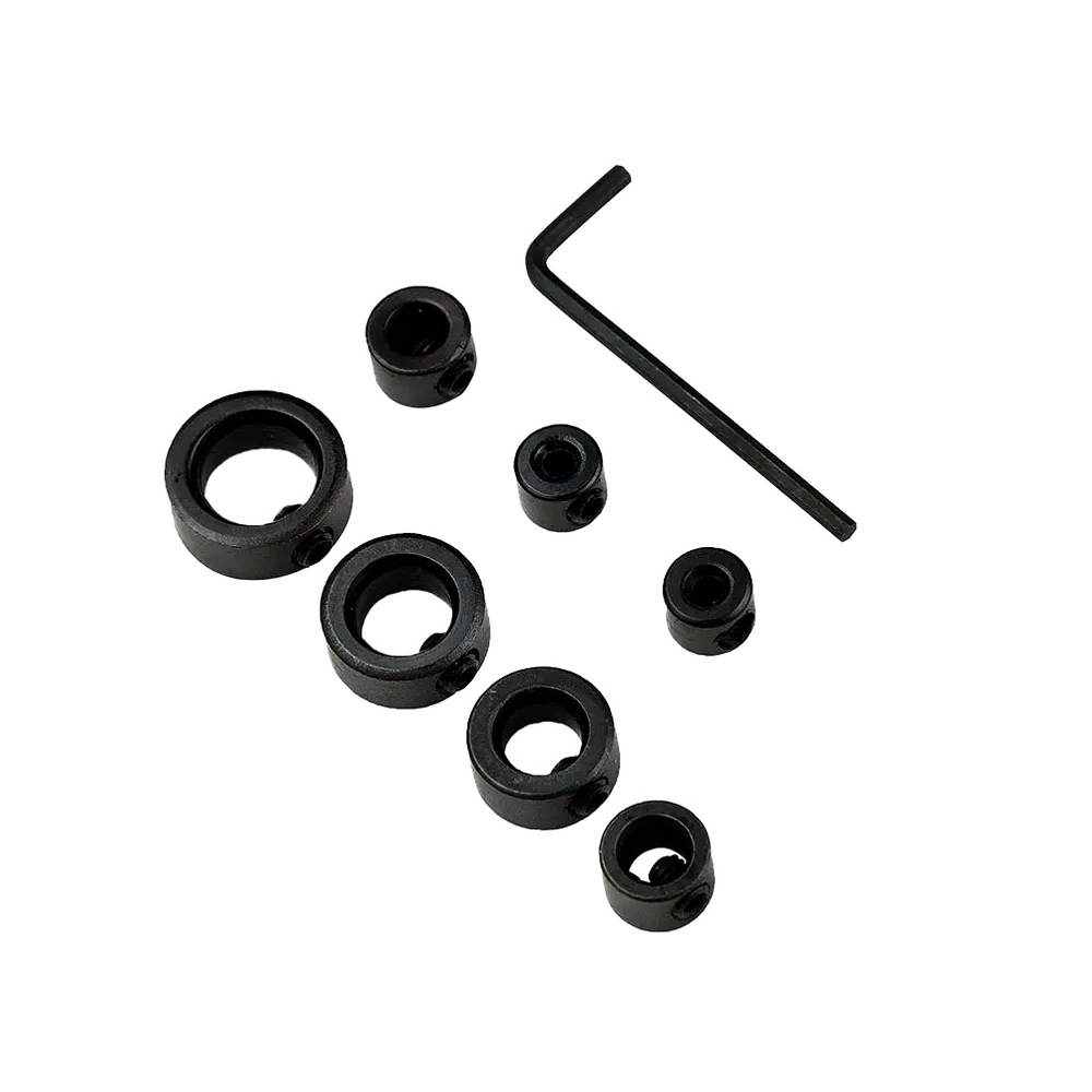 SET OF 9 DRILL BIT DEPTH STOP COLLAR RINGS