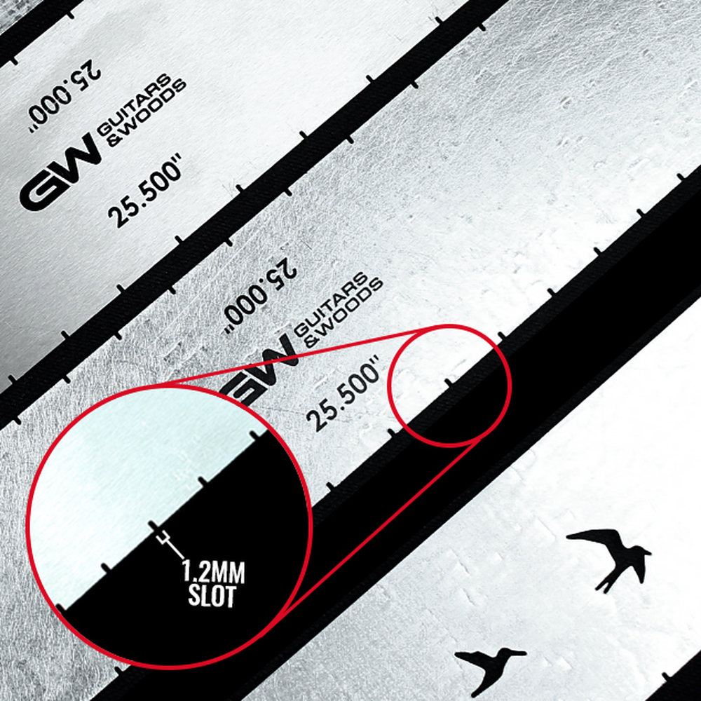FRET SCALE TEMPLATES WITH 1.2MM PIN SLOTS