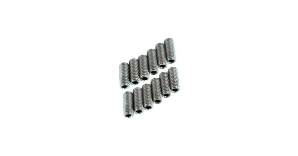 SET OF 12 HEX HEAD GUITAR BRIDGE HEIGHT SCREWS - METRIC